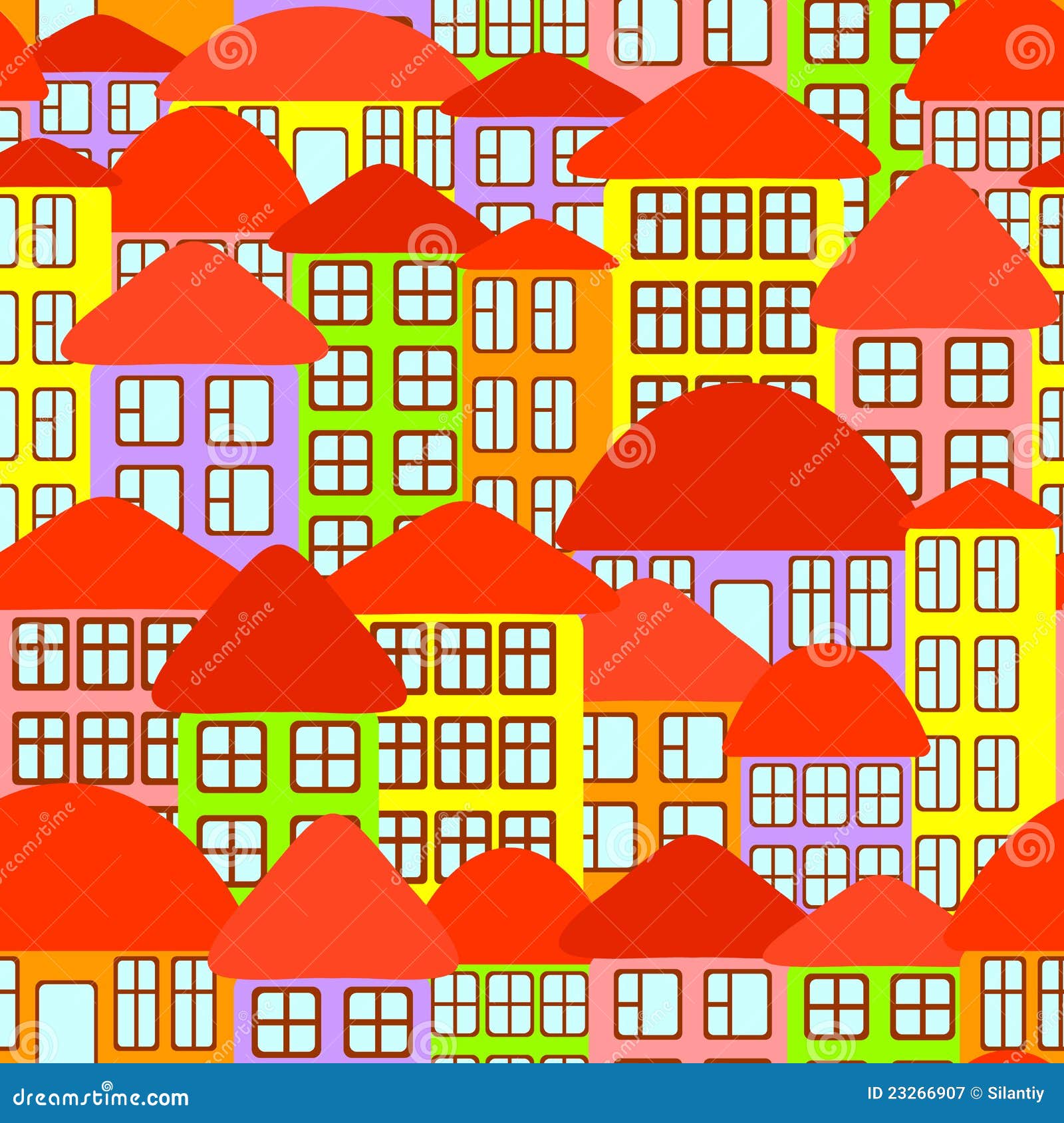 Seamless city background. stock vector. Illustration of decorative ...