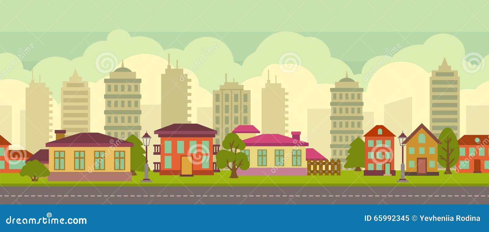 Seamless Map Of City In Vector | CartoonDealer.com #23557946