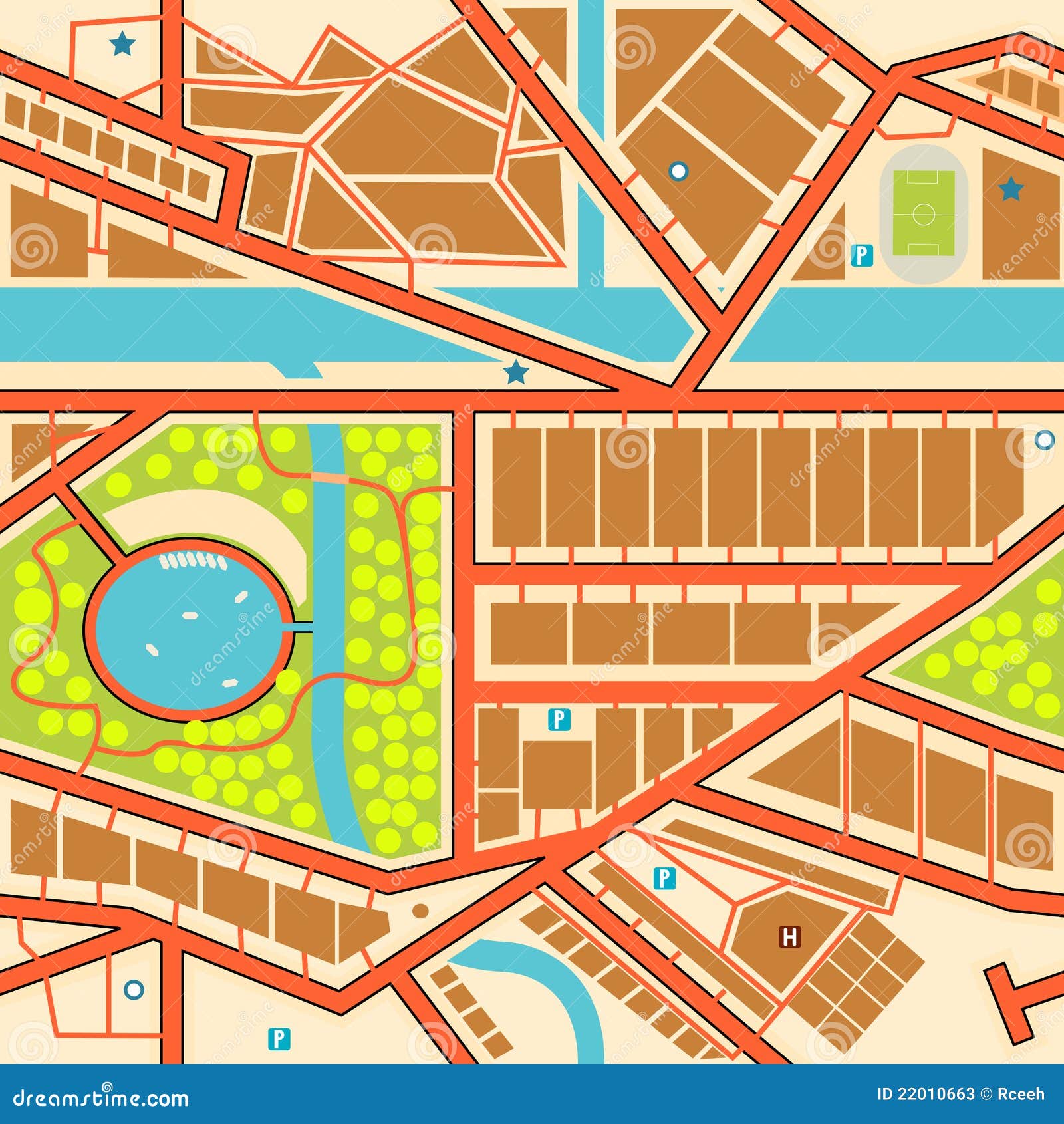 Seamless city map stock vector. Illustration of seamless - 22010663