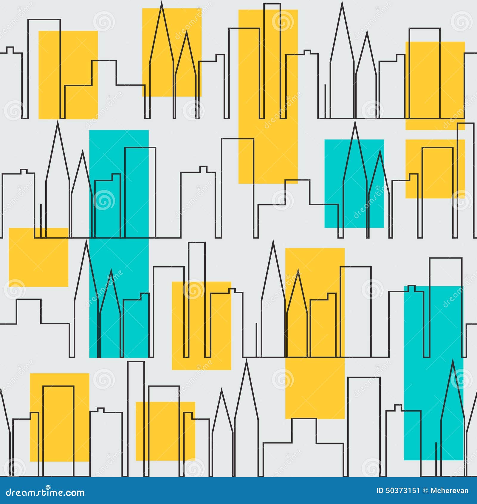 Seamless city pattern stock illustration. Illustration of pattern ...