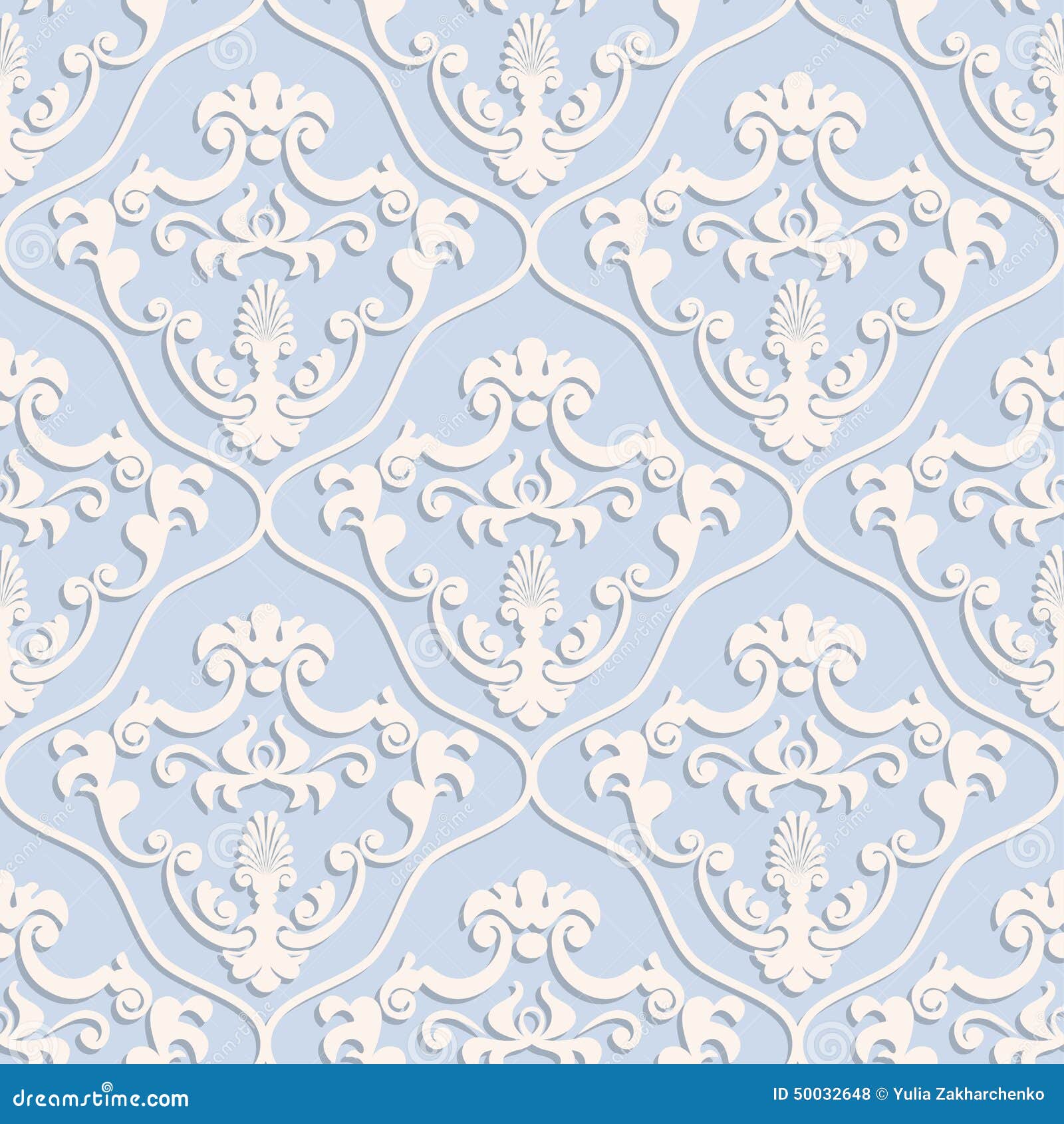 Seamless Classic Design Wallpaper Stock Illustration - Illustration of ...