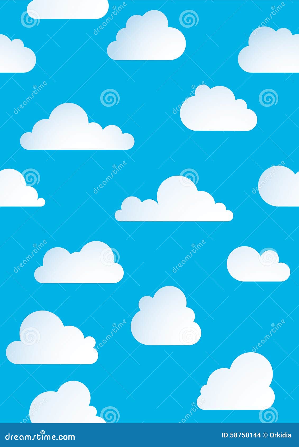 Seamless clouds background stock vector. Illustration of vector - 58750144