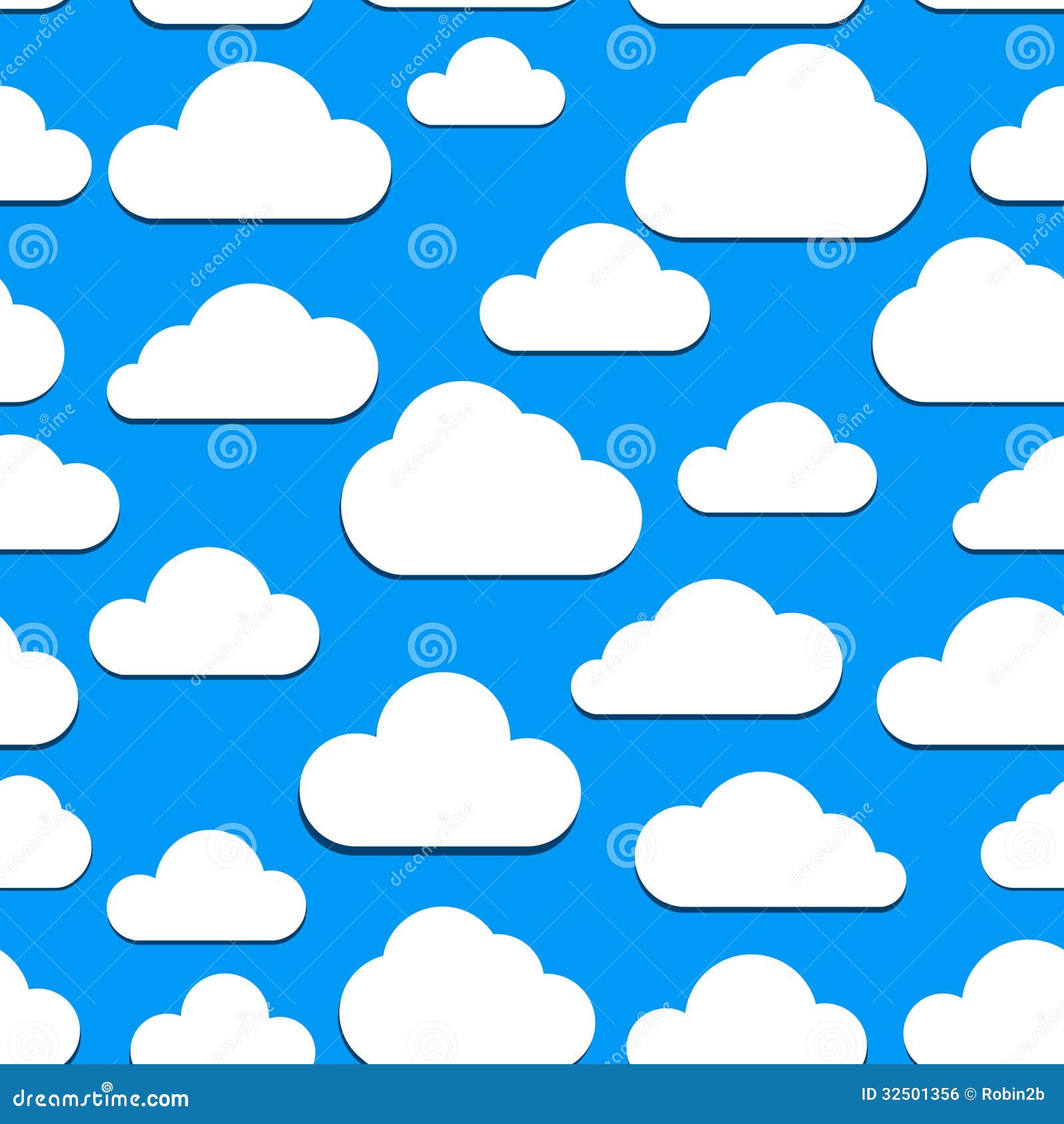 Seamless clouds background stock vector. Illustration of style - 32501356