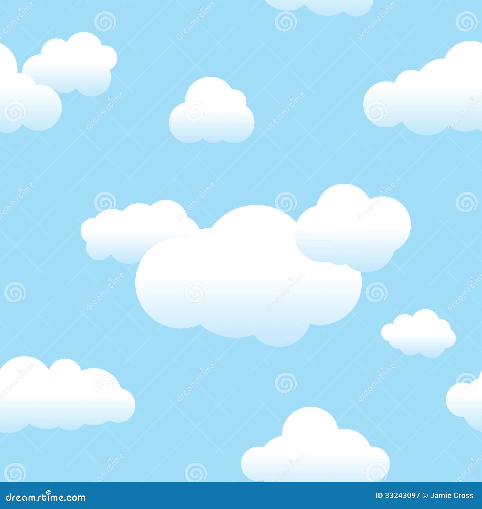 Seamless Clouds and Sky stock vector. Illustration of repeat - 33243097