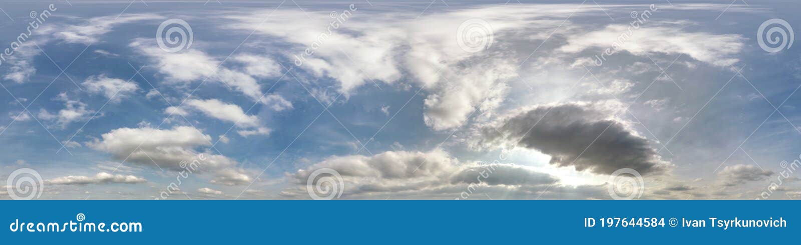 Seamless Cloudy Blue Sky Hdri Panorama 360 Degrees Angle View with ...