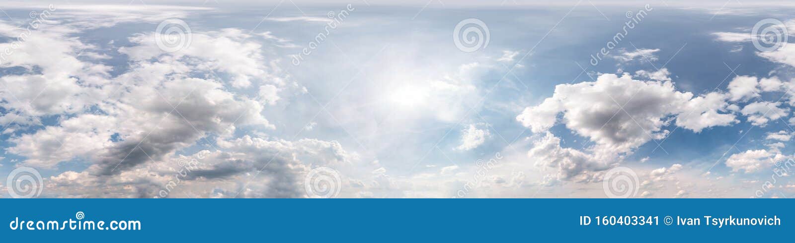 Seamless Cloudy Blue Sky Hdri Panorama 360 Degrees Angle View with ...