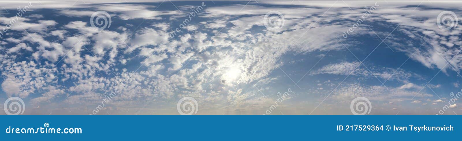 Seamless Cloudy Blue Sky Hdri Panorama 360 Degrees Angle View With ...