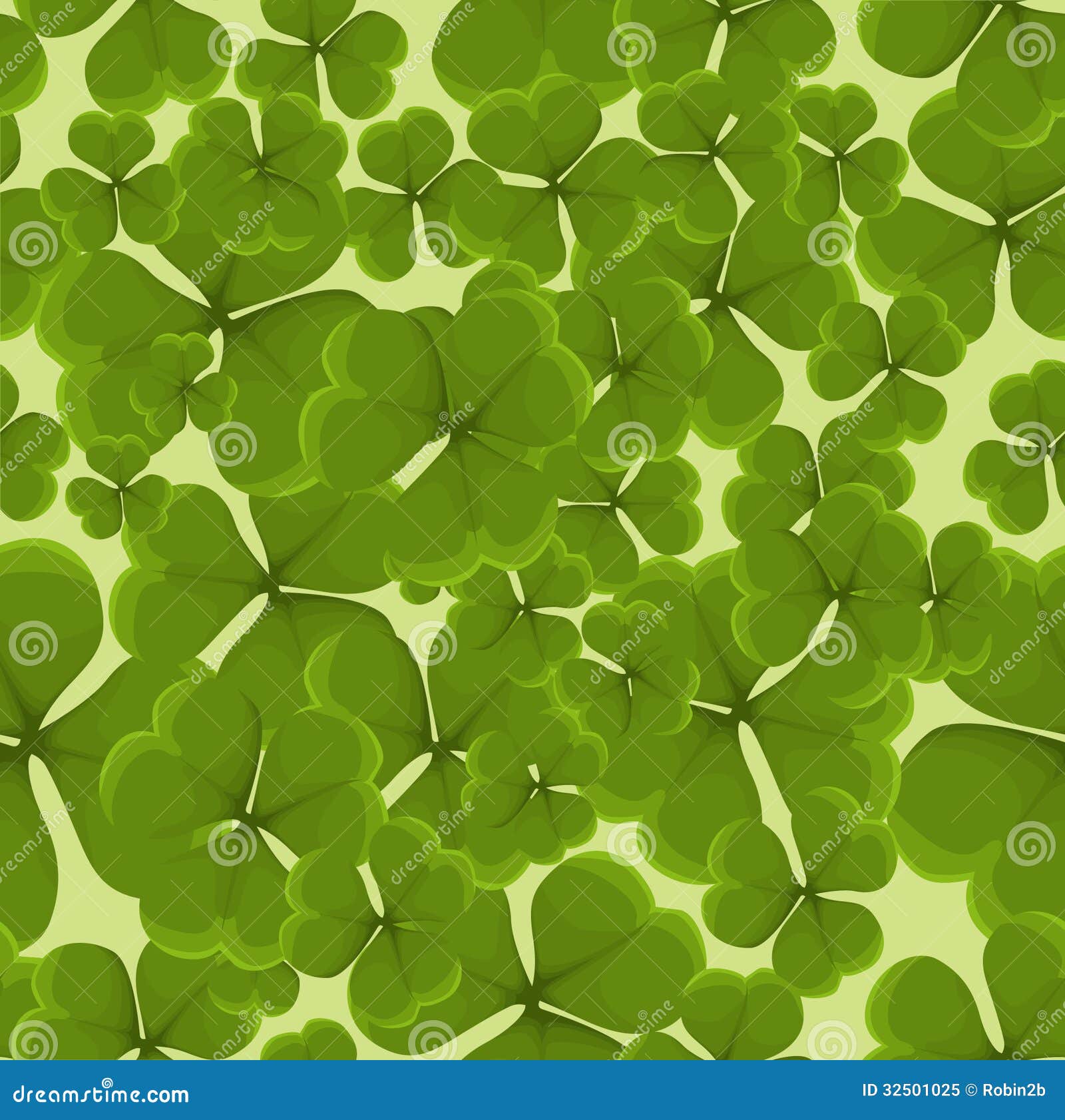 Seamless Clover Pattern Vector Illustration | CartoonDealer.com #33626914