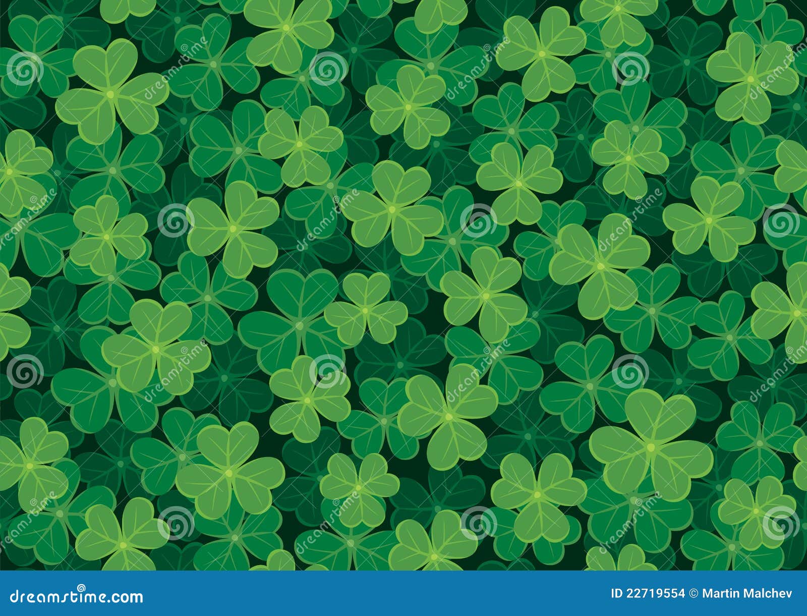 Seamless Clover Pattern stock vector. Illustration of clip - 22719554