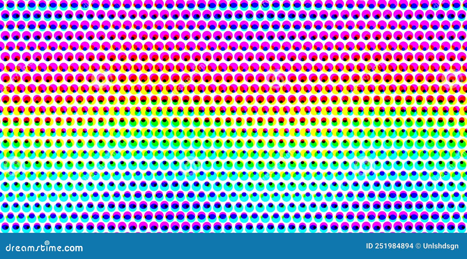 Seamless CMYK Halftone Abstract Gradient Background Pattern Stock ...