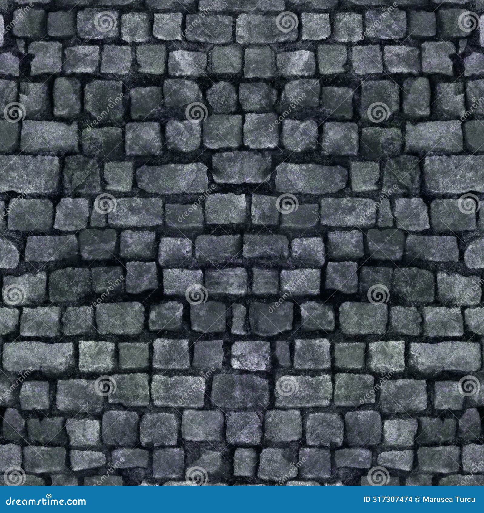 Seamless Cobblestone Texture for Background Stock Photo - Image of grey ...