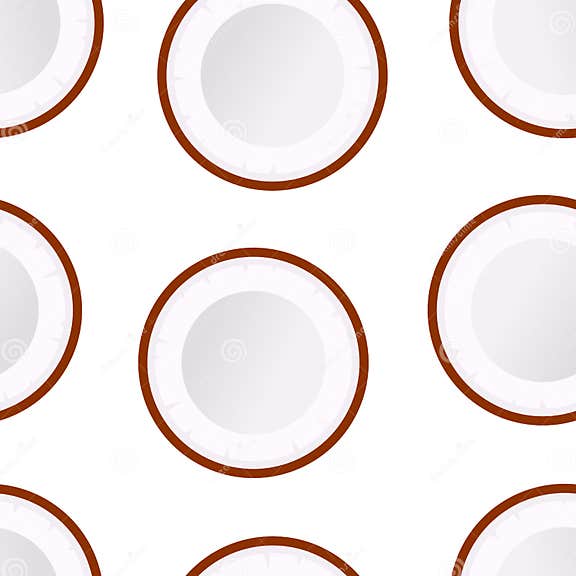 Seamless Coconut Vector Pattern. Minimalistic Food Background. Vitamins ...