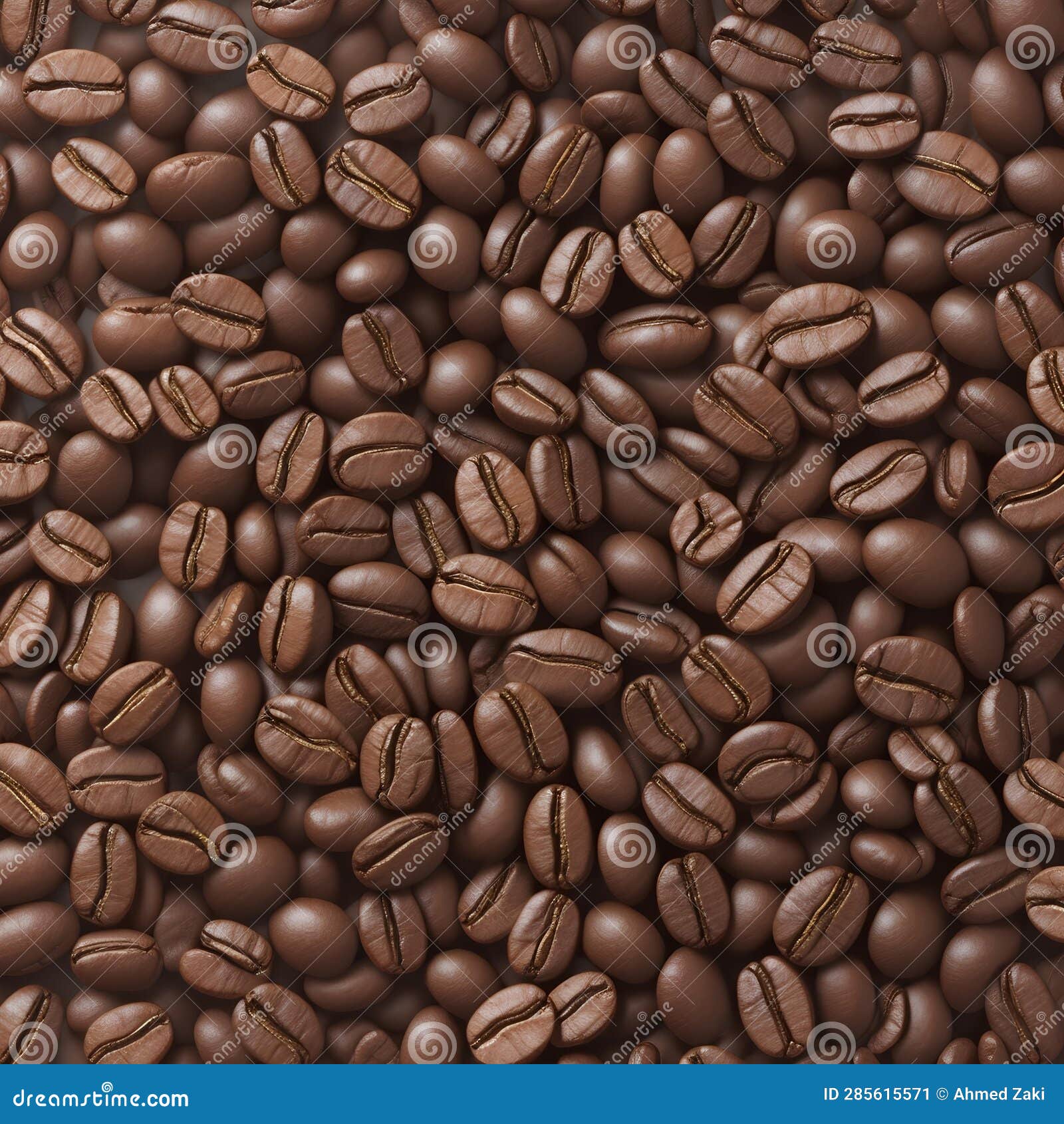 Seamless Coffee Bean Texture, Tile AI-Generated Stock Illustration ...