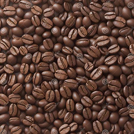 Seamless Coffee Bean Texture, Tile AI-Generated Stock Illustration ...