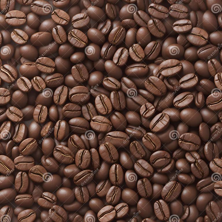 Seamless Coffee Bean Texture, Tile AI-Generated Stock Illustration ...
