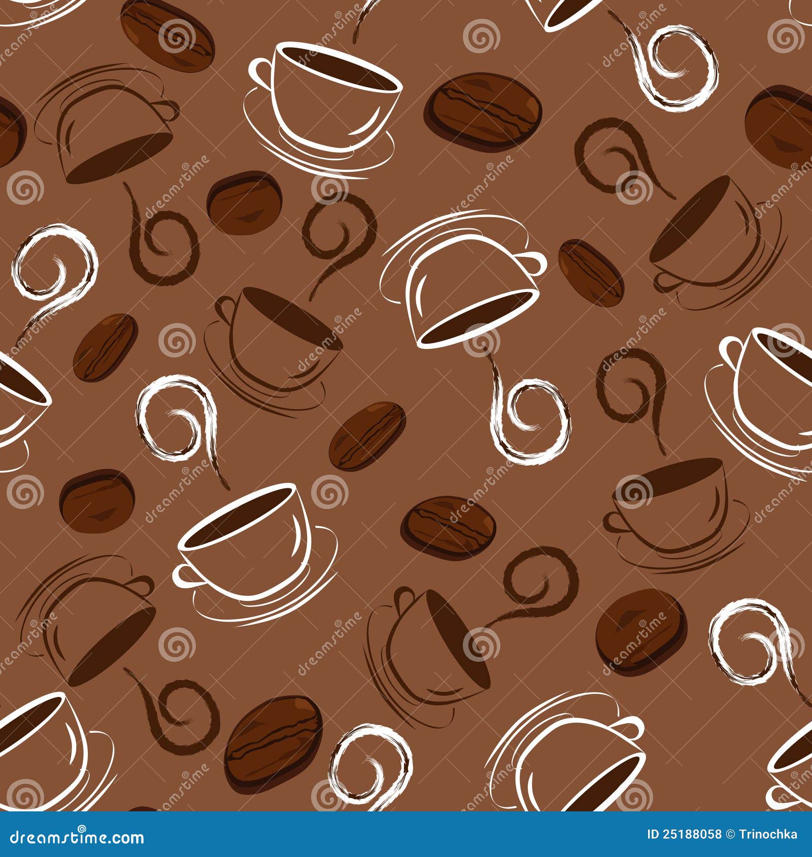 Coffee Pattern Vector Illustration | CartoonDealer.com #57996324