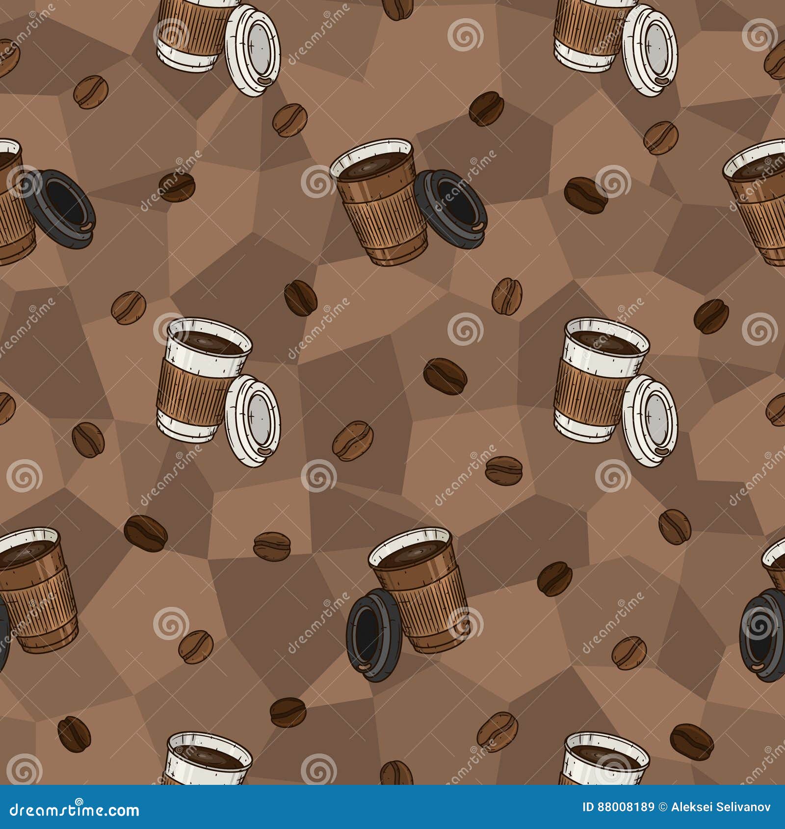 Seamless Coffee Pattern for Textile, Manufacturing, Wallpapers and ...