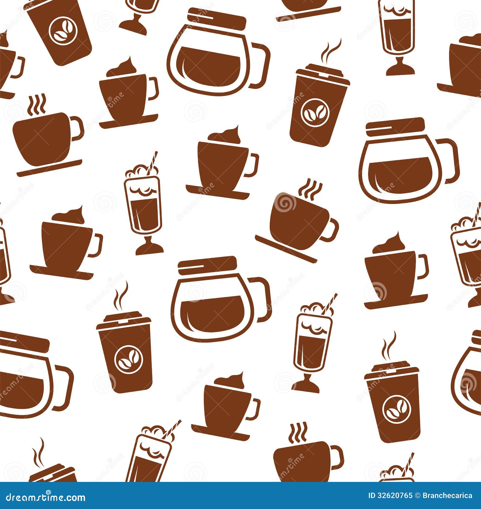 Seamless coffee pattern stock vector. Illustration of kitchen - 32620765