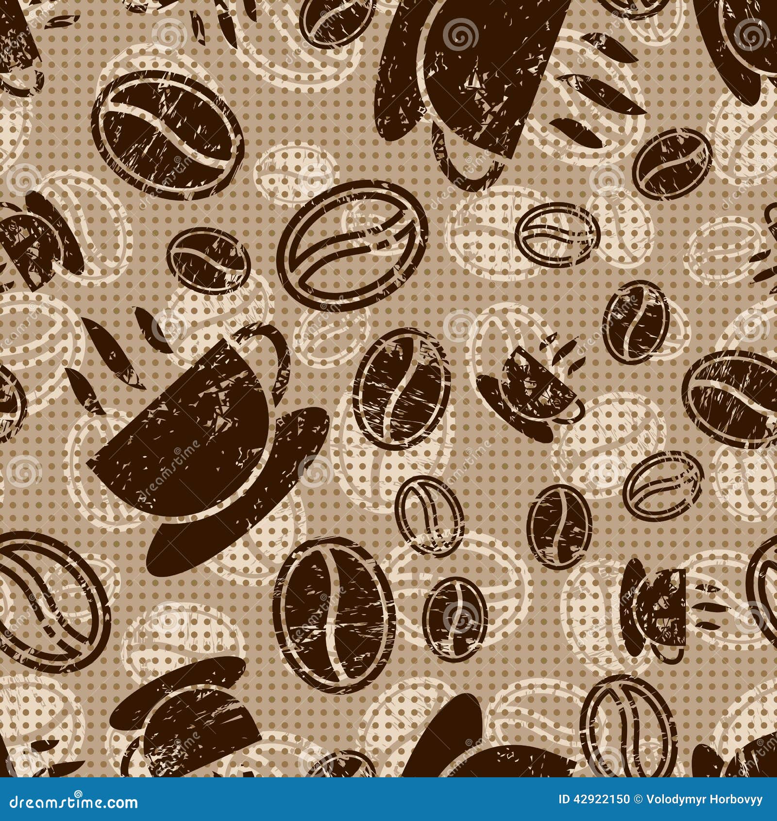 Seamless coffee pattern stock vector. Illustration of pattern - 42922150