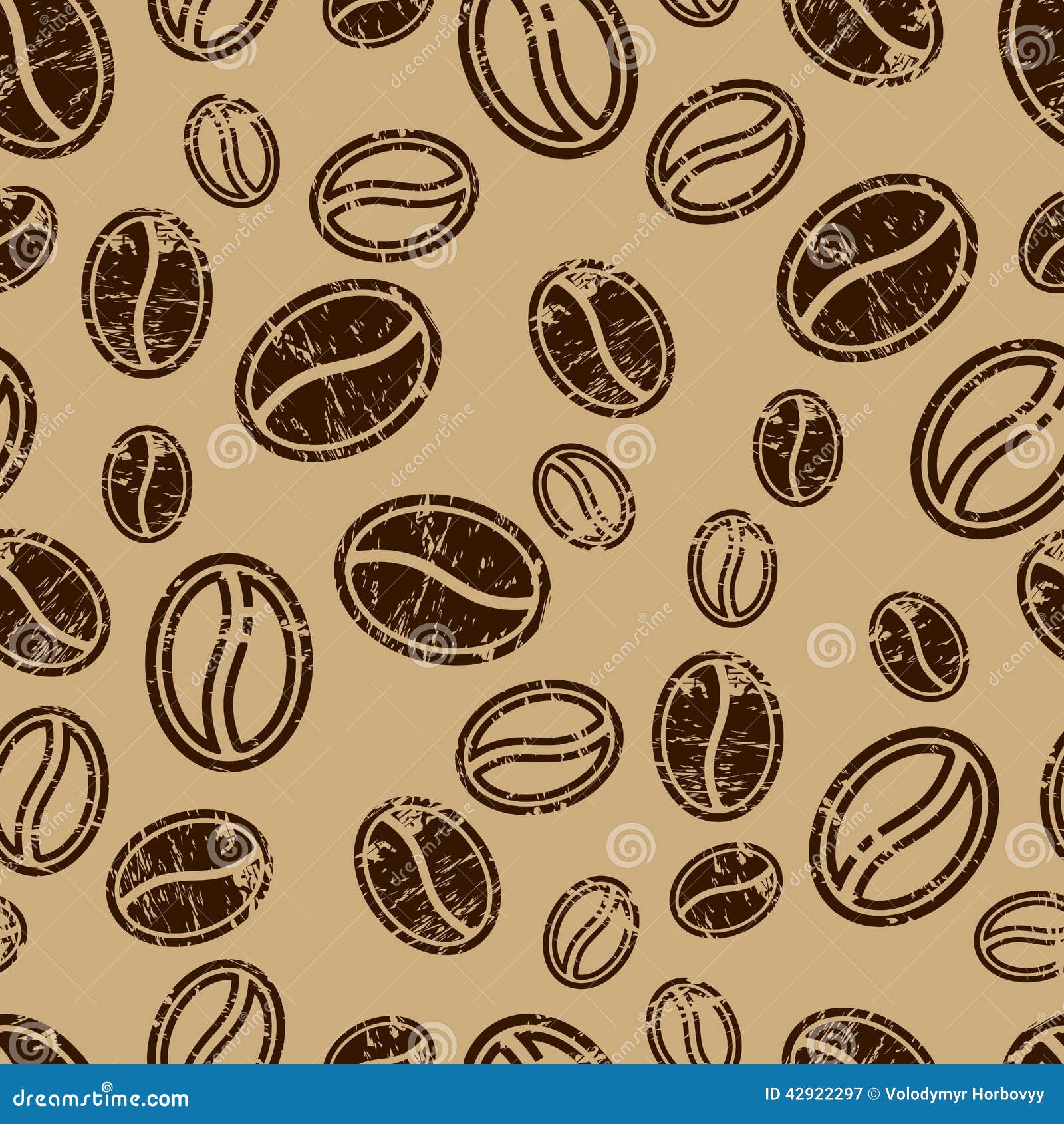 Seamless coffee pattern stock vector. Illustration of coffe - 42922297