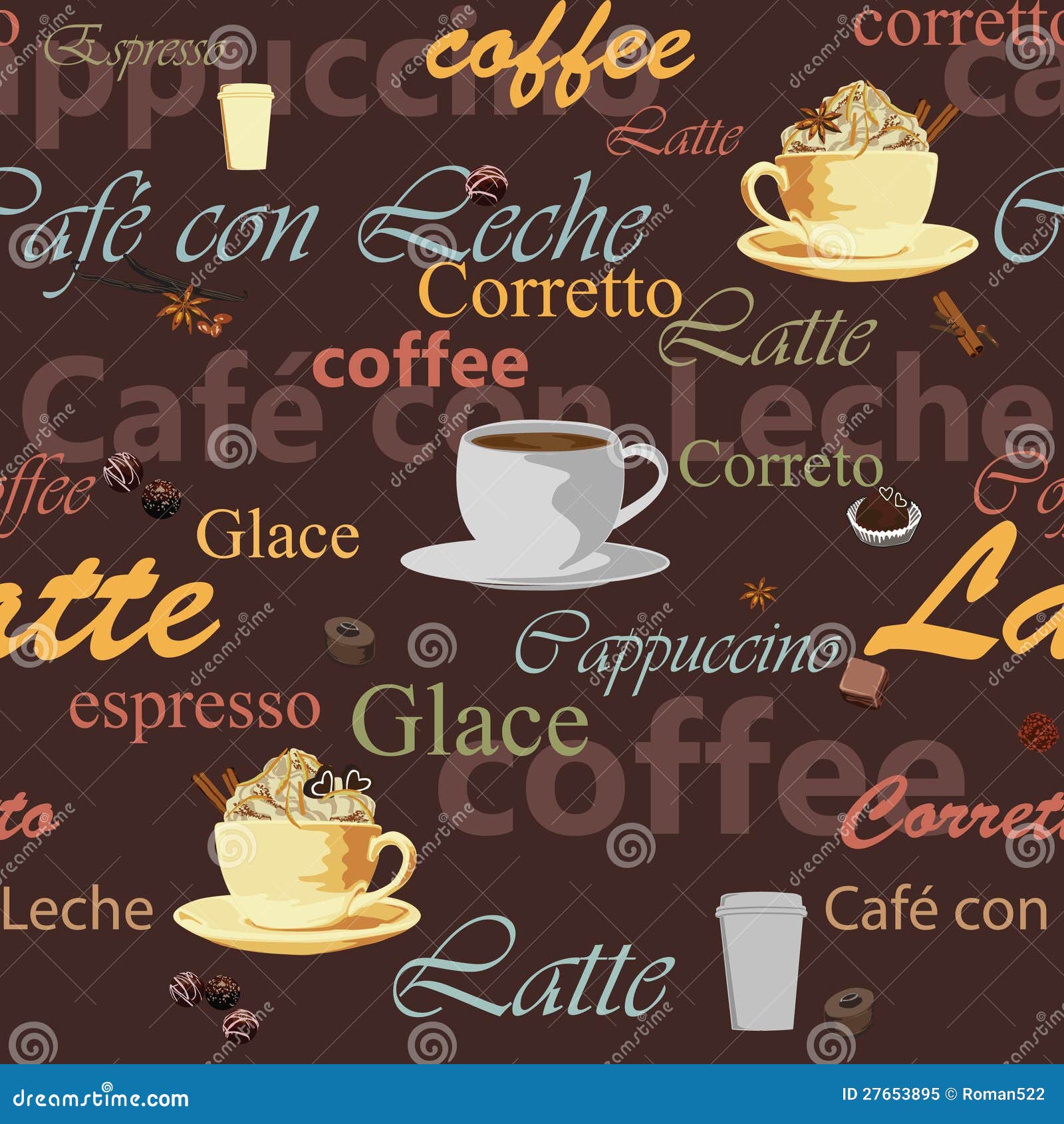 Seamless Coffee Theme Royalty Free Stock Photo - Image: 27653895