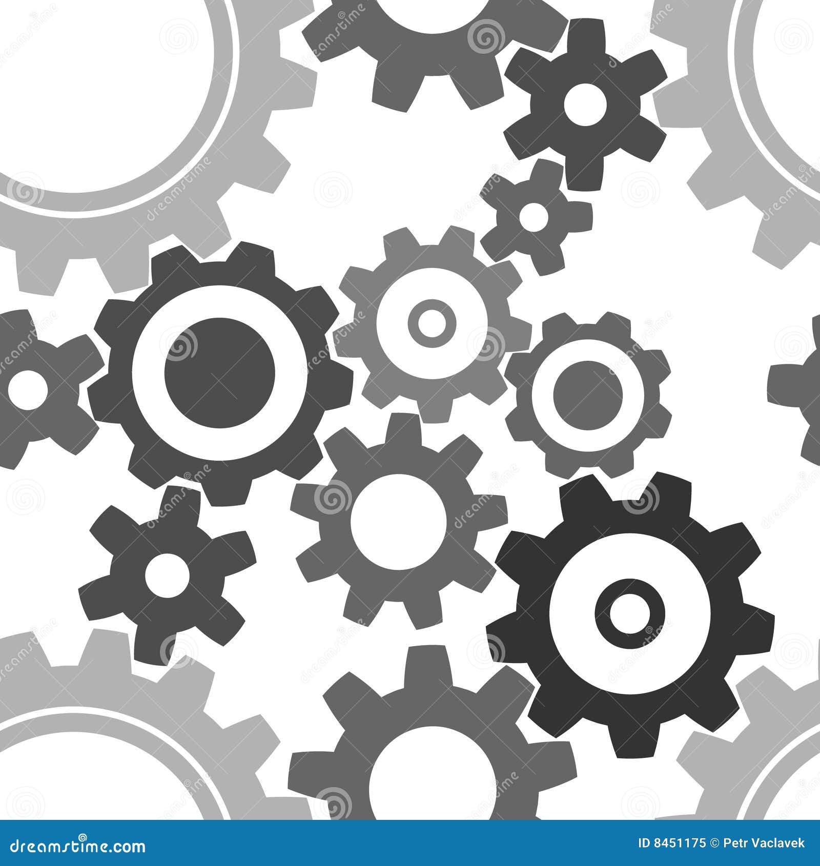 Seamless cogwheel pattern stock vector. Illustration of cogwheel - 8451175