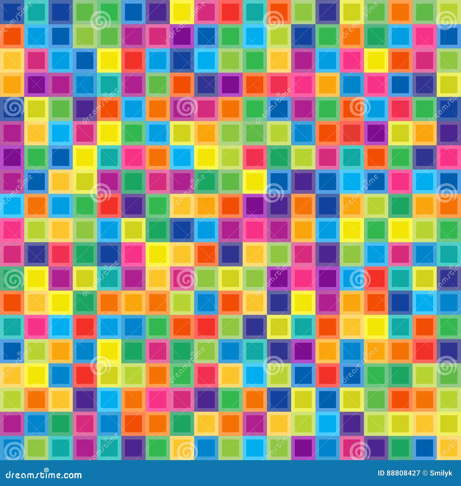 Seamless Cololful Pattern of Symmetric Squares. Stock Vector ...