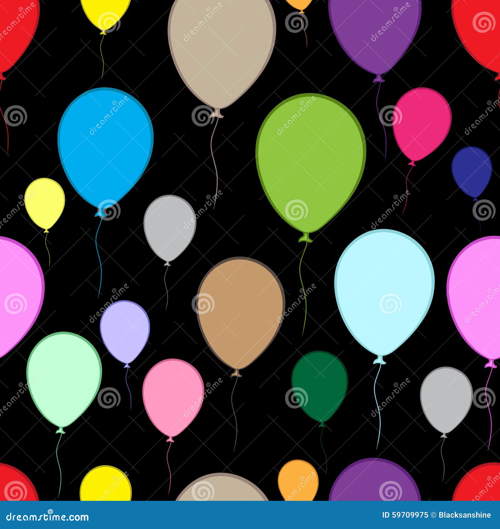 Seamless color balls dark stock vector. Illustration of halloween ...