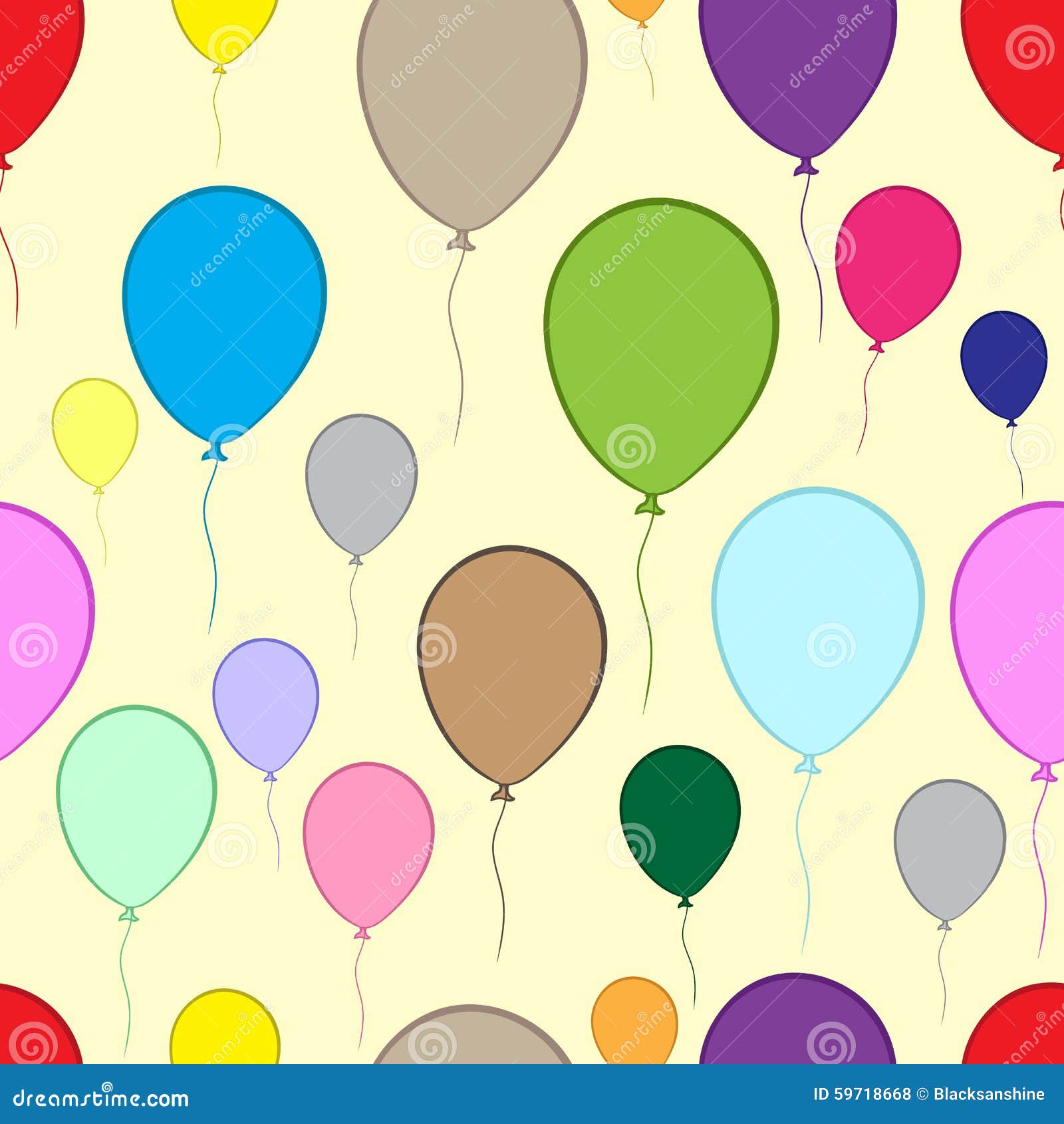 Seamless color balls stock vector. Illustration of green - 59718668