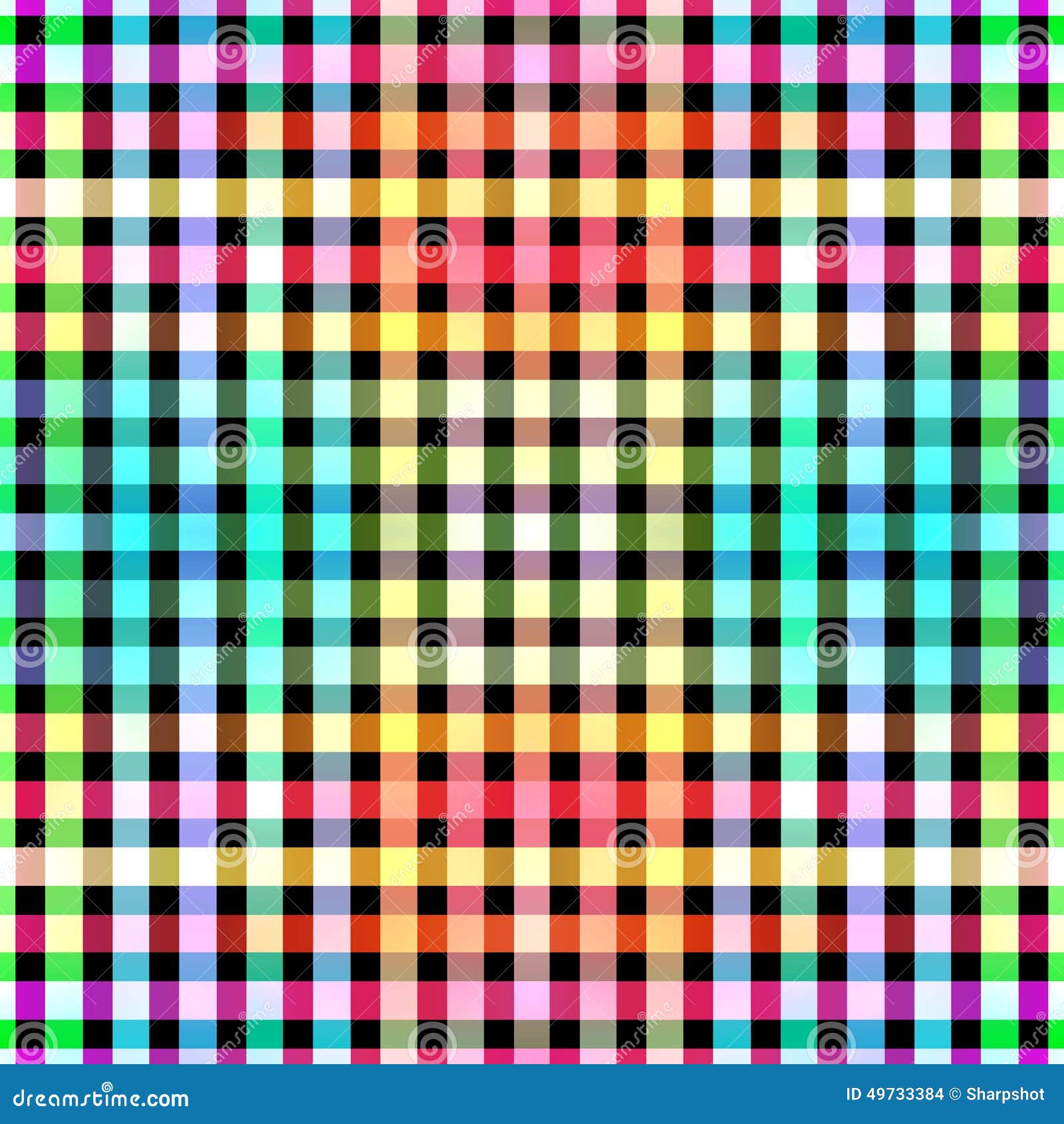 Seamless Color Blocks Grid Pattern Background Stock Illustration ...