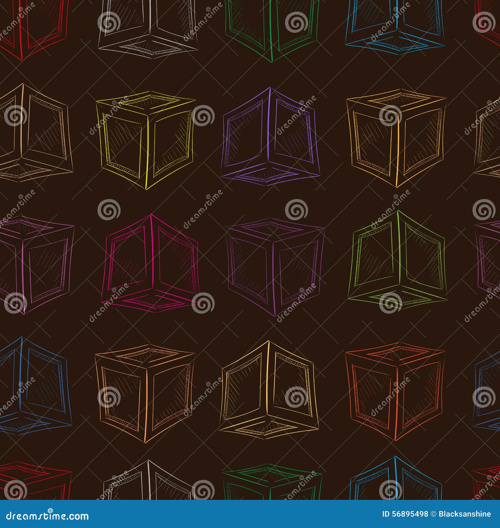 Seamless Color Contours of Boxes Stock Vector - Illustration of element ...