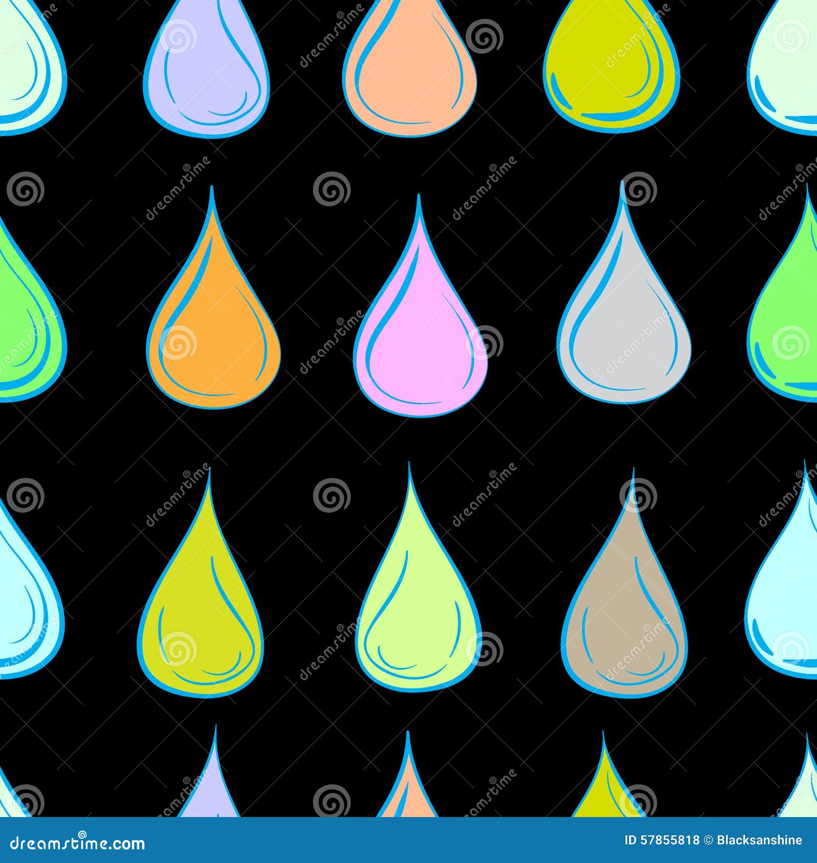 Seamless color drops stock vector. Illustration of stream - 57855818