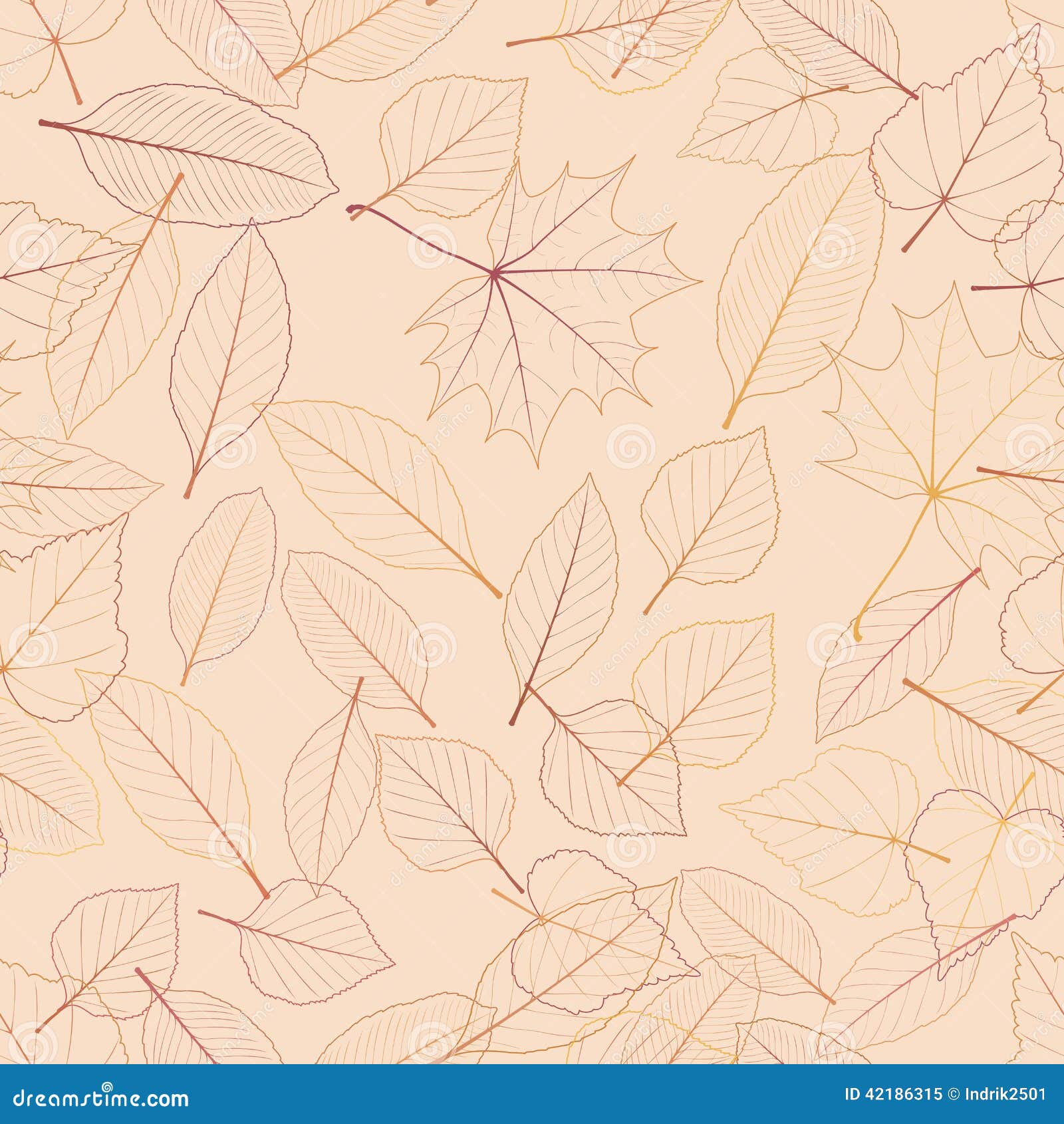 Seamless Color Leaves Pattern. Plus EPS10 Stock Vector - Illustration ...