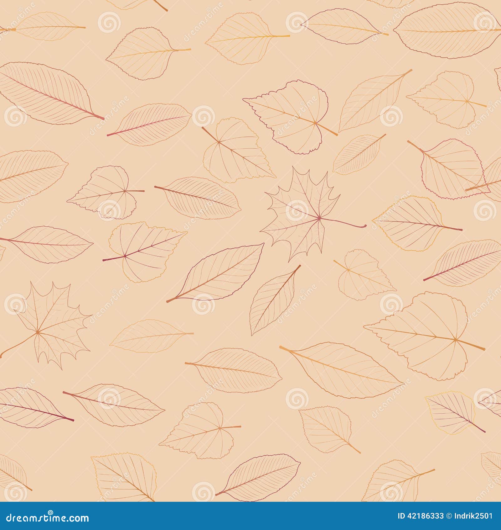 Seamless Color Leaves Pattern. Plus EPS10 Stock Vector - Illustration ...