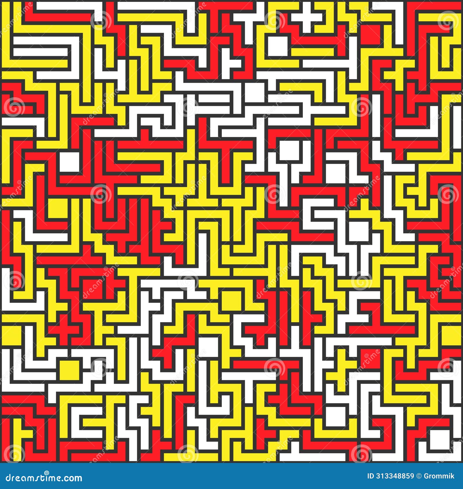 Seamless Color Pattern of Horizontal and Vertical Lines. Imitation of a Maze Stock Vector ...