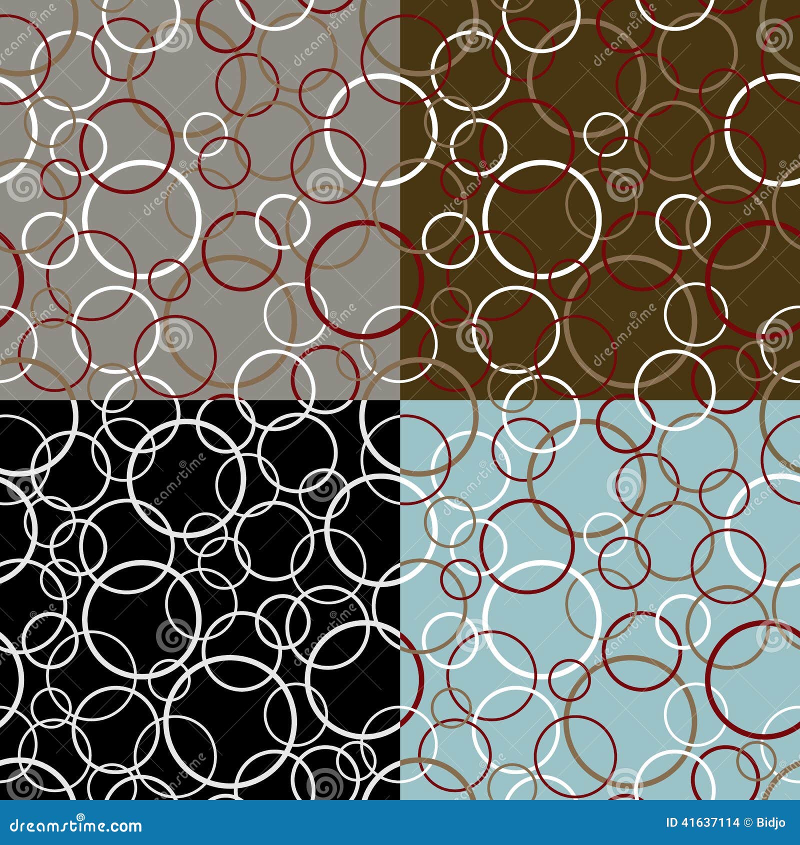 Seamless Color Ring Pattern Stock Vector - Illustration of ring ...