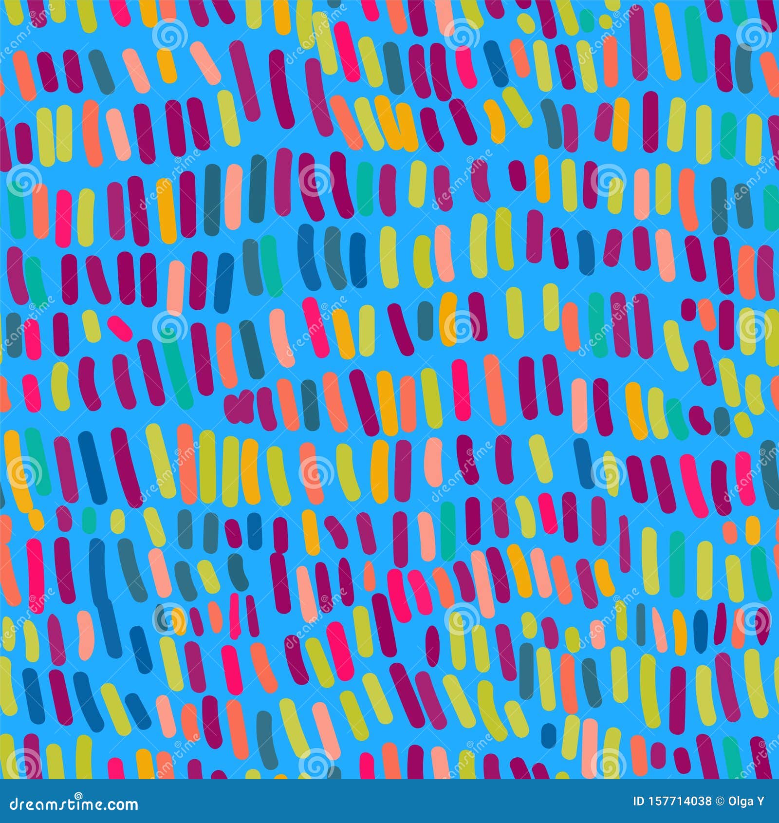 Seamless Color Strokes Pattern Stock Illustration - Illustration of ...