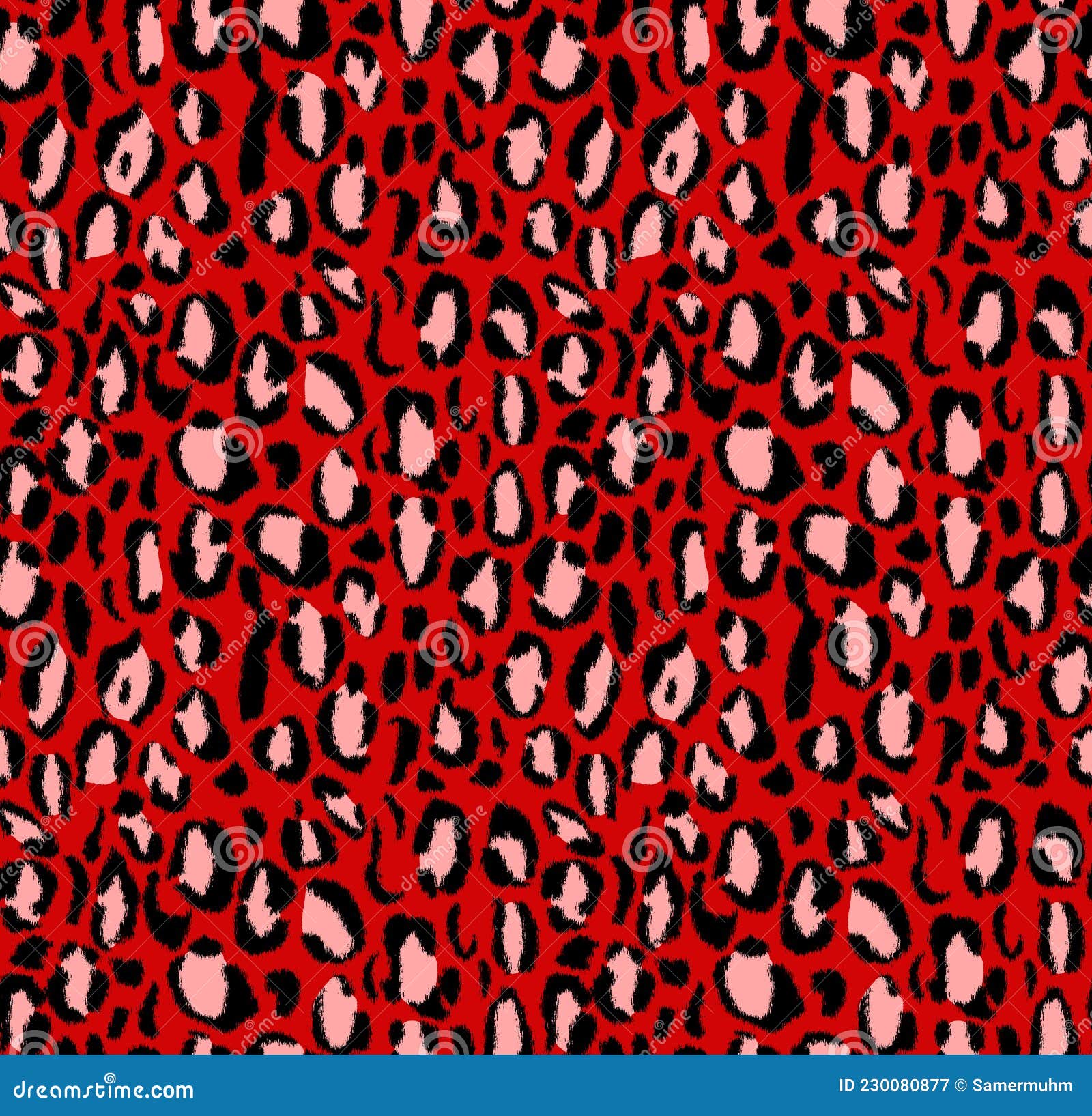 Seamless Colored Animal Skin Pattern, Repeated Leopard Skin Design ...