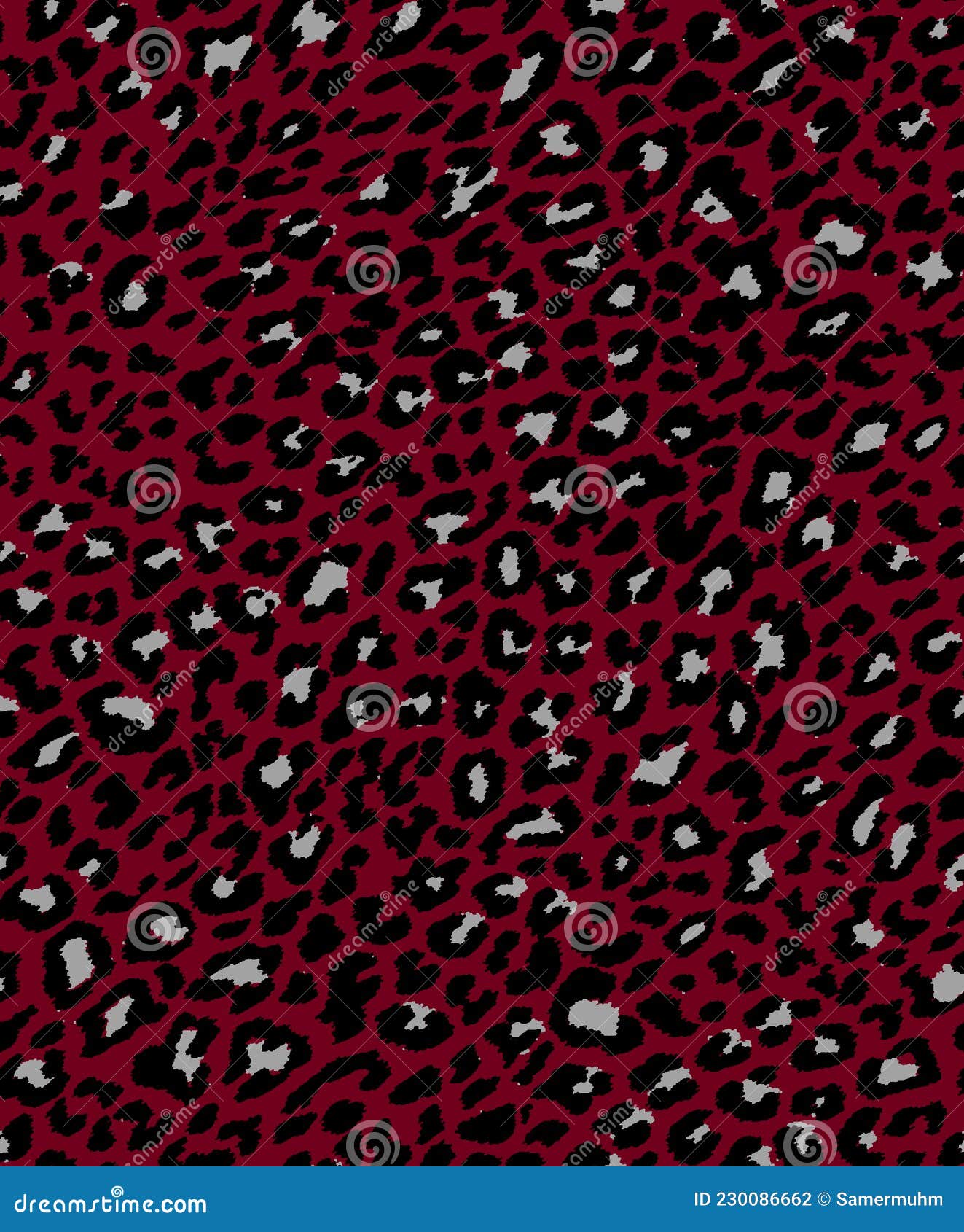 Seamless Colored Animal Skin Pattern, Repeated Leopard Skin Design ...