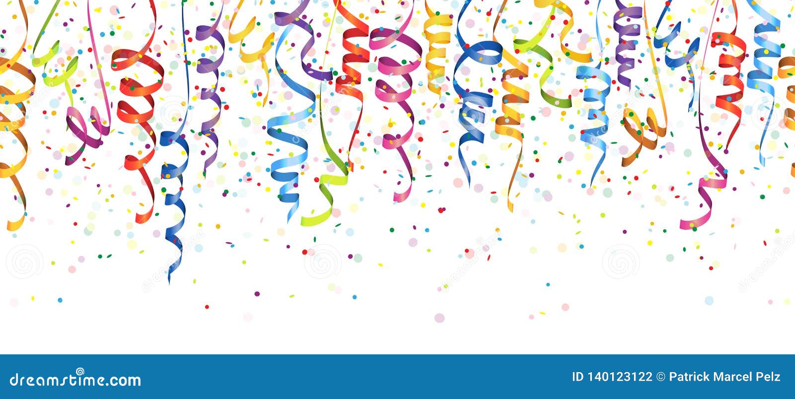 Colored Confetti Balloons Festoons Header Schulanfang Vector ...
