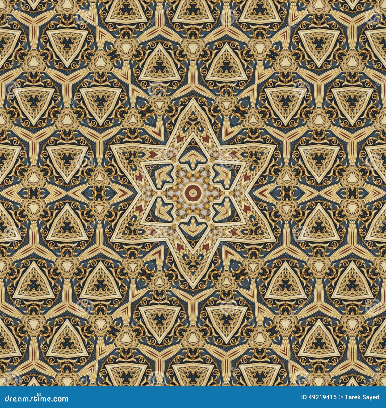 Seamless Colored Gold Celtic Pattern 001 Stock Illustration ...