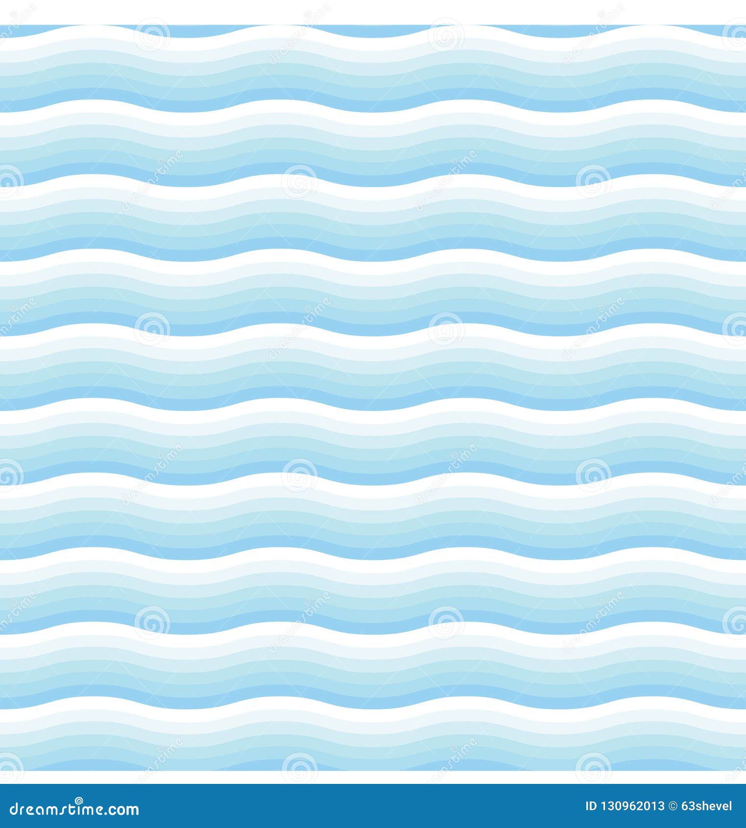 Seamless Pattern of White and Blue Sea Waves. Vector Illustration ...
