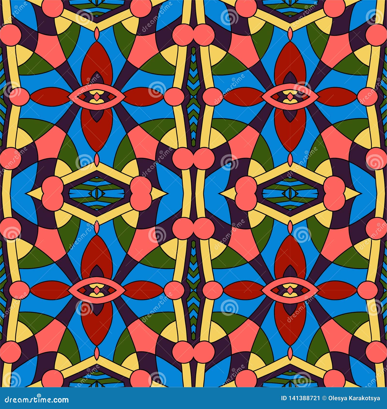 Seamless Colored Vintage Geometric Pattern, Texture for Wallpaper Stock ...