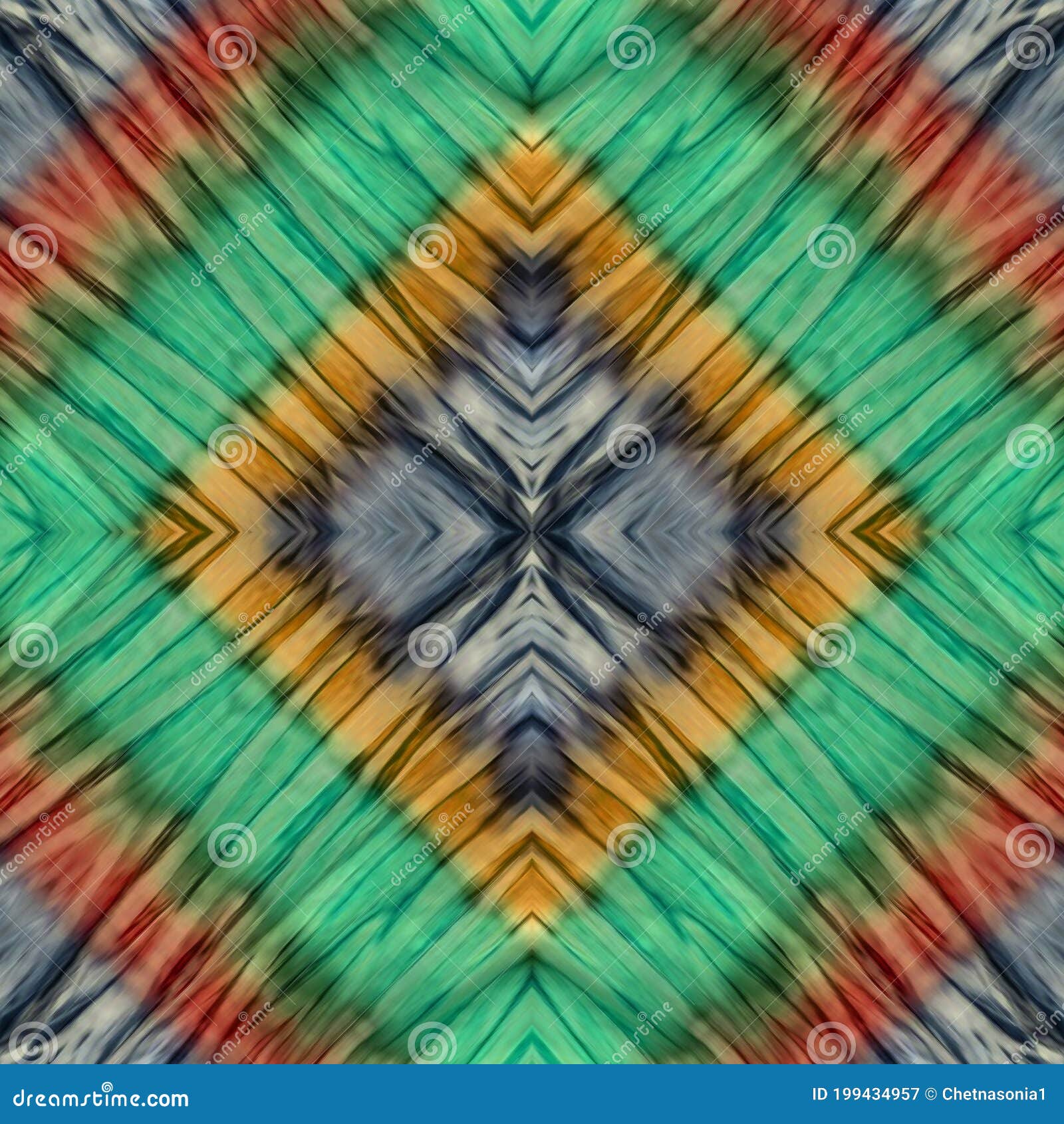Seamless Colorful Abstract Tie-dye Design Pattern Stock Illustration ...