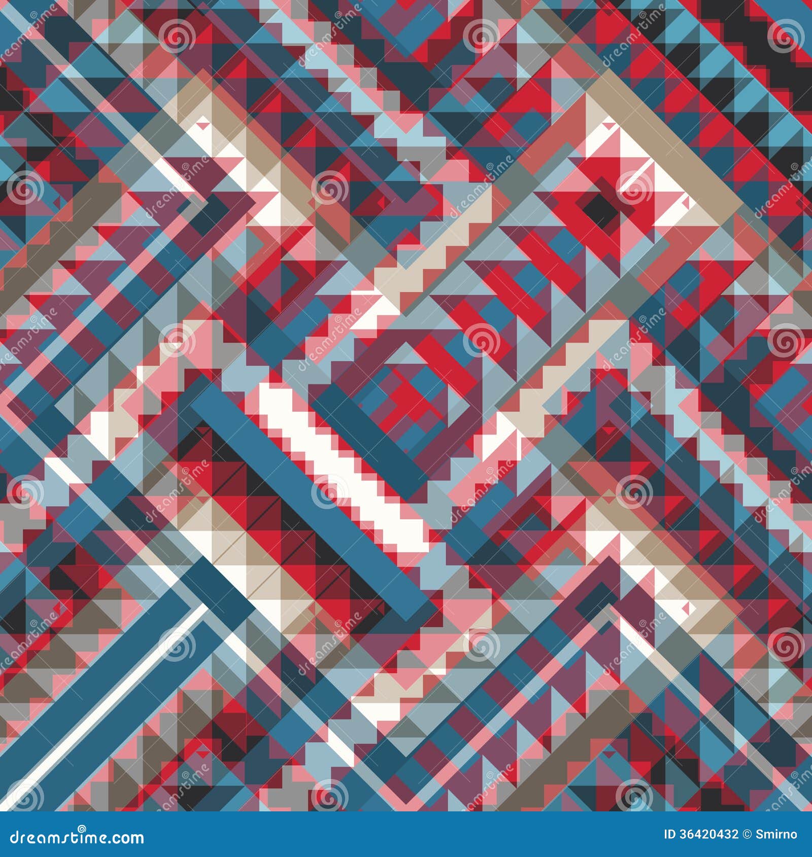 Seamless Colorful Aztec Pattern Stock Vector - Illustration of artwork ...