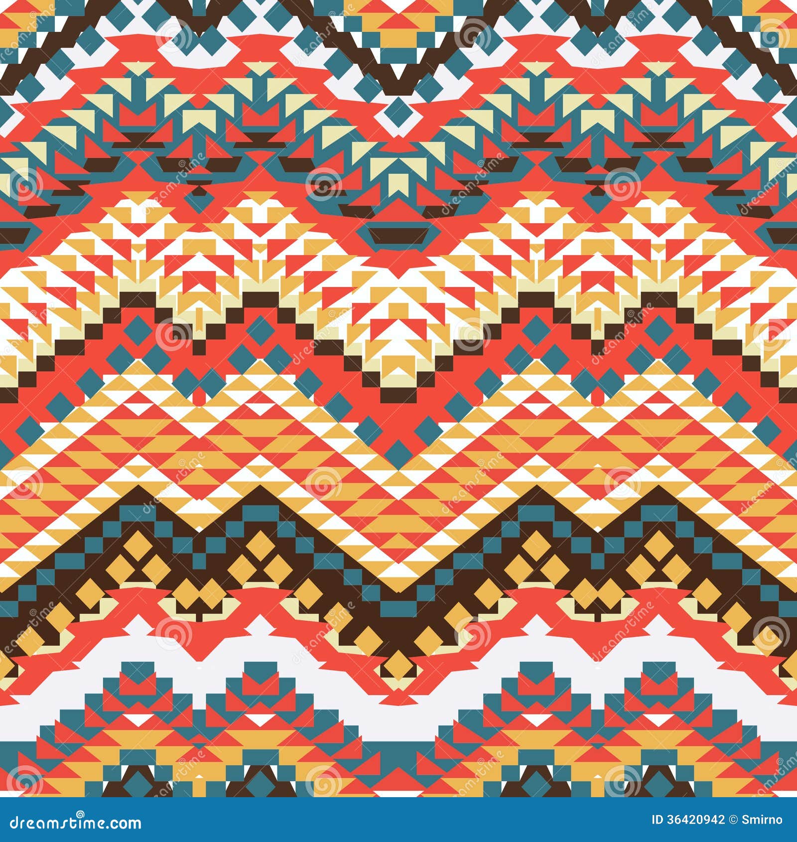 Seamless Colorful Aztec Pattern Stock Vector - Illustration of abstract ...