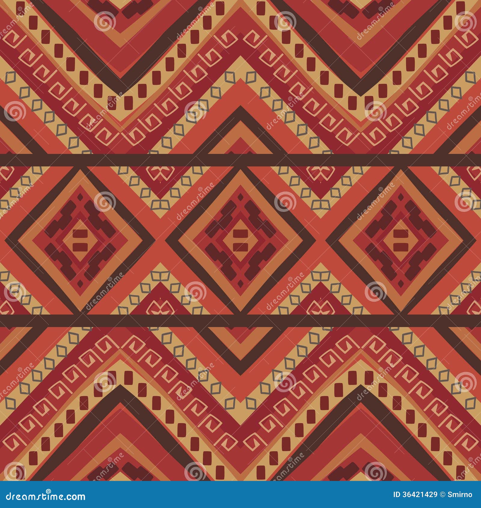 Seamless Colorful Aztec Pattern Stock Vector - Illustration of indian ...