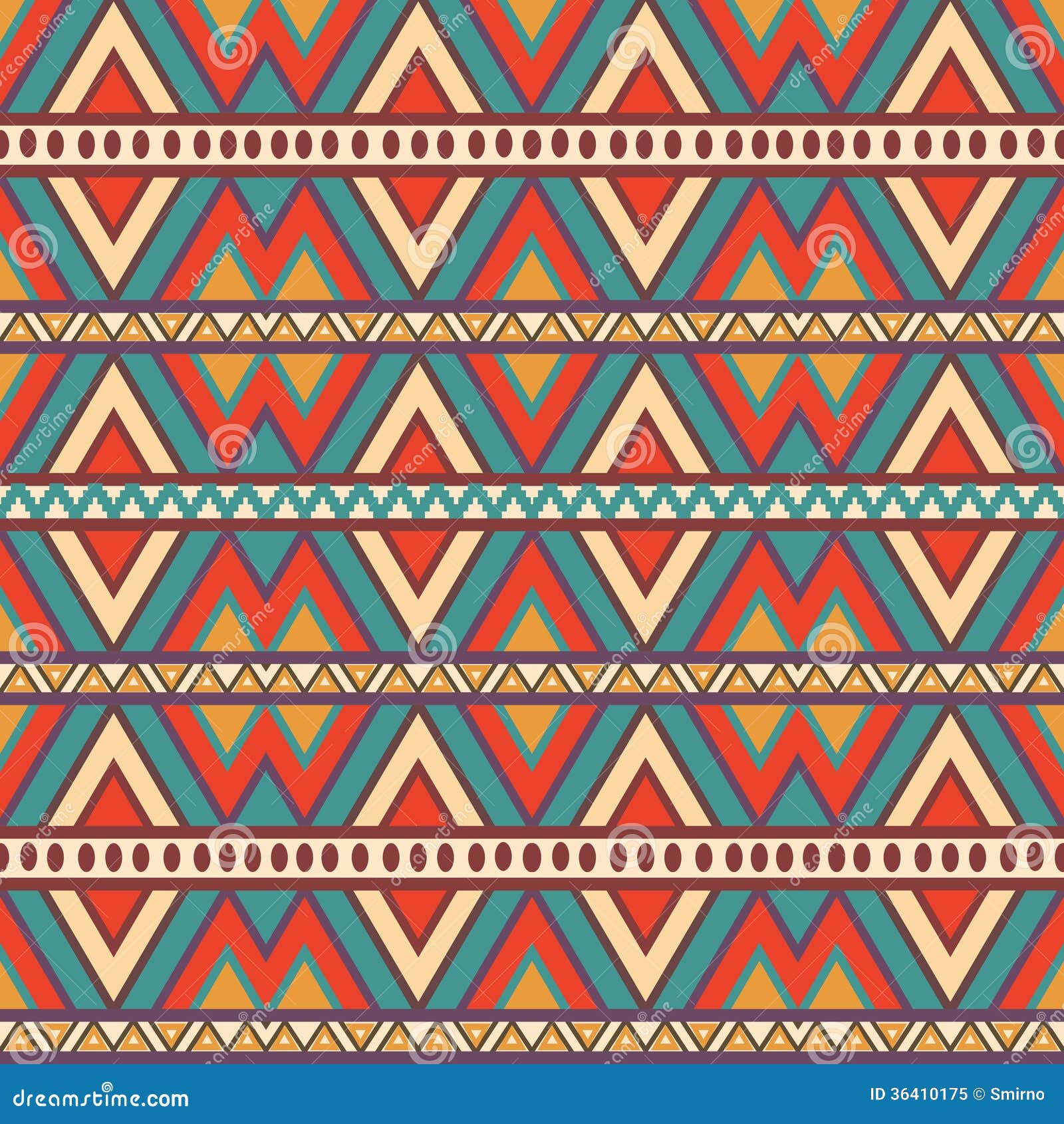 Seamless Colorful Aztec Pattern Stock Vector - Illustration of abstract ...