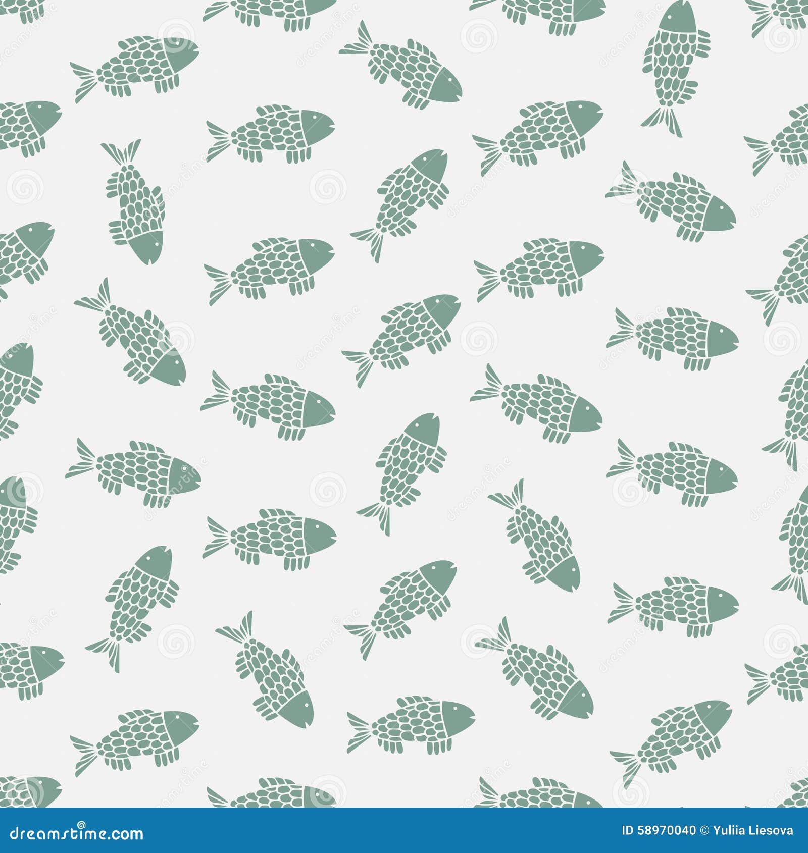 Seamless Colorful Background Made of Abstract Fish Stock Vector ...