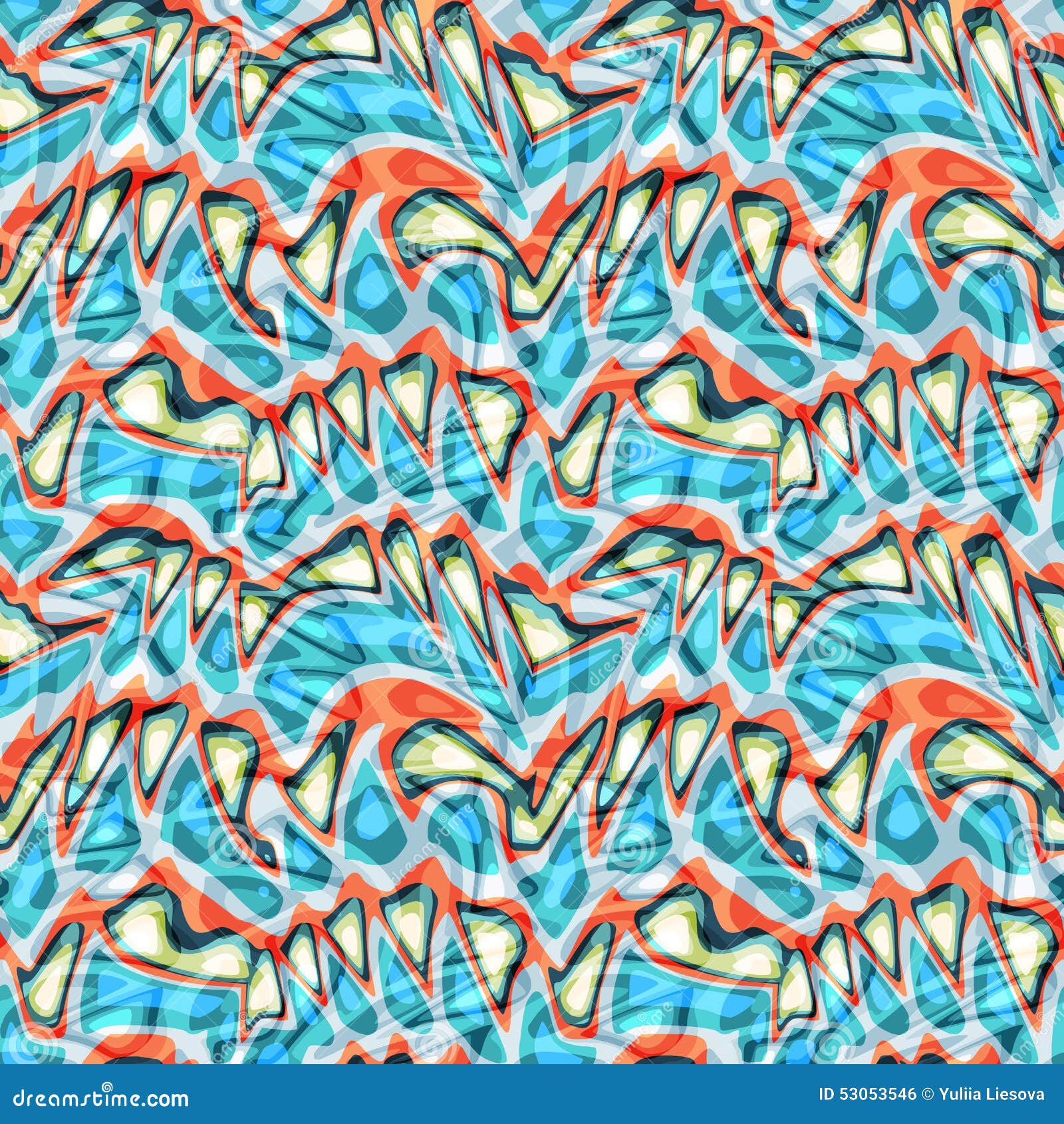 Seamless Colorful Background Made of Abstract Shapes Stock Vector ...